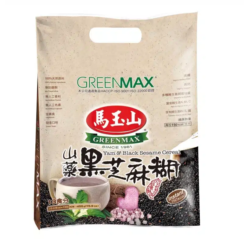 Greenmax - Yam and Black Sesame Cereal - Box of 12 - (BBD:27/04/2027 ...